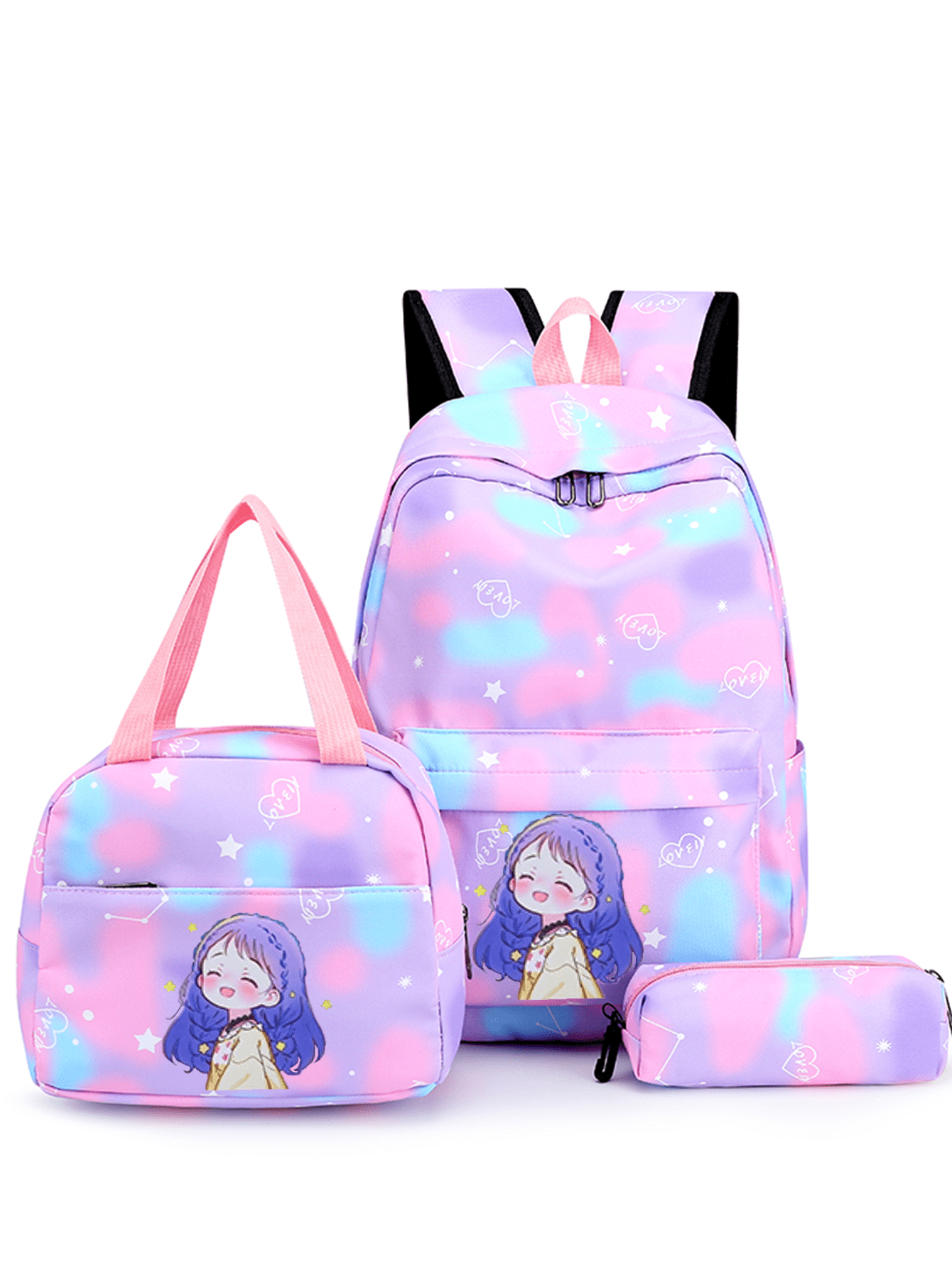 2024 New Student Backpack For Girls Grade 1-6, Large Capacity ...