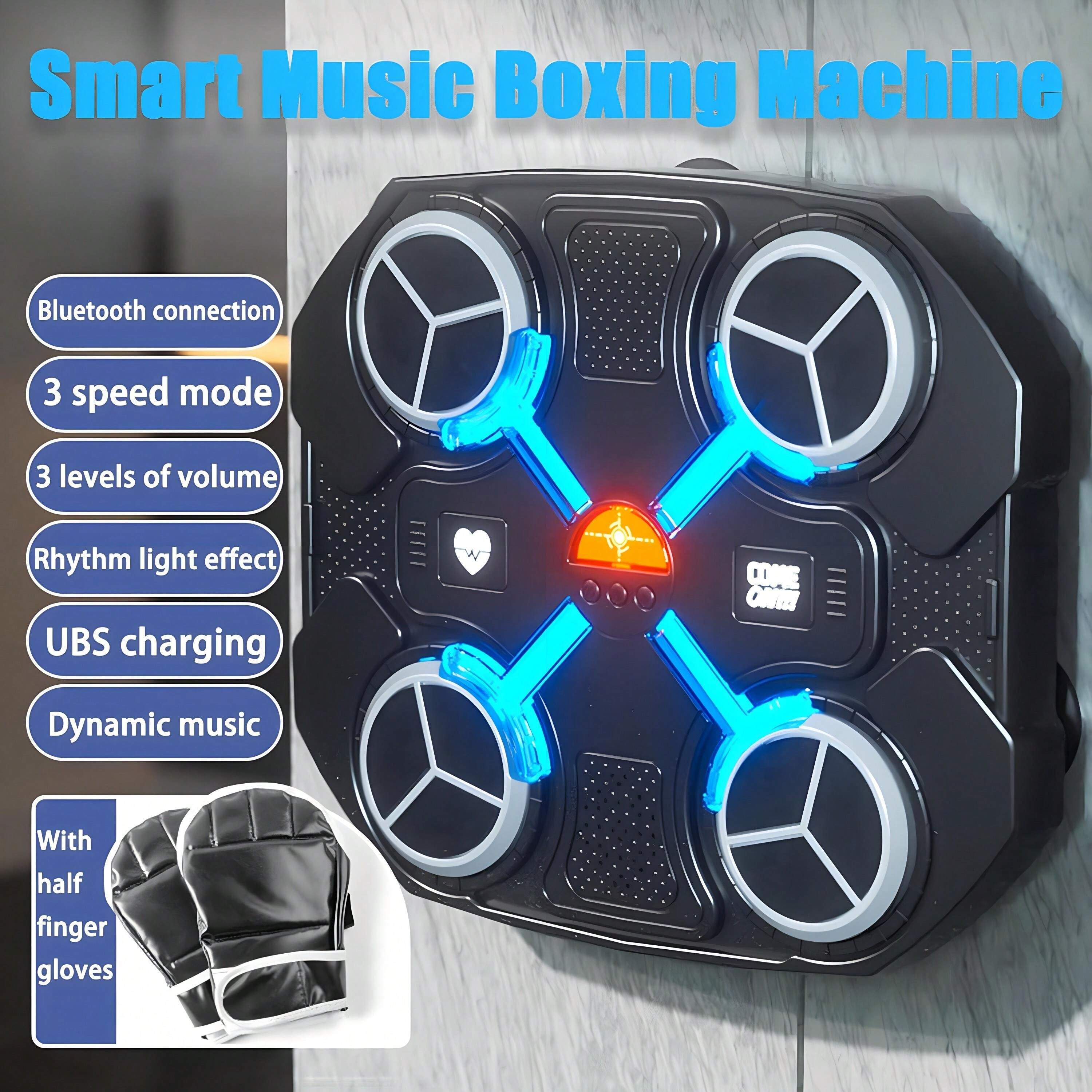 Music Boxing Machine With Boxing Gloves, Smart Boxing Machine Wall ...