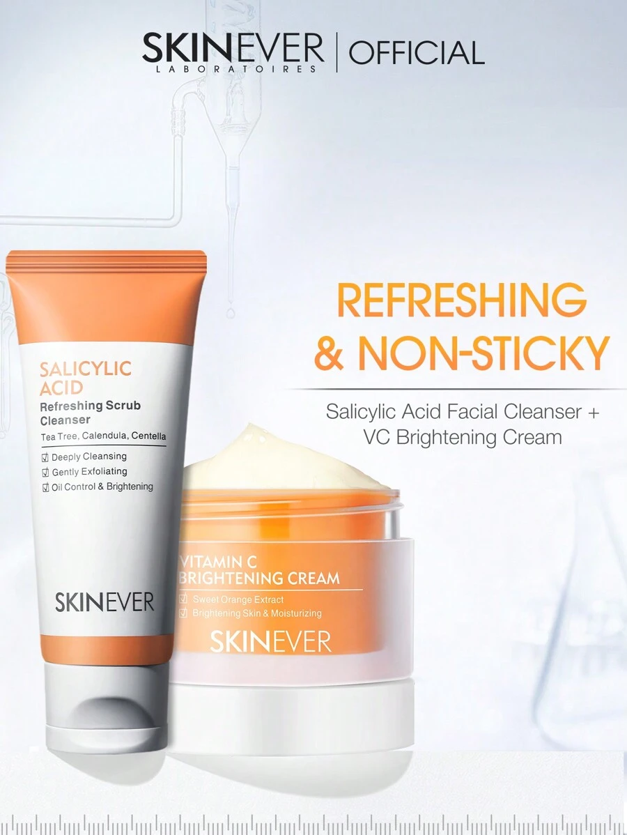 SKINEVER SKINEVER Deep Cleansing Face Wash + Vitamin C Cream Set - Deep ...