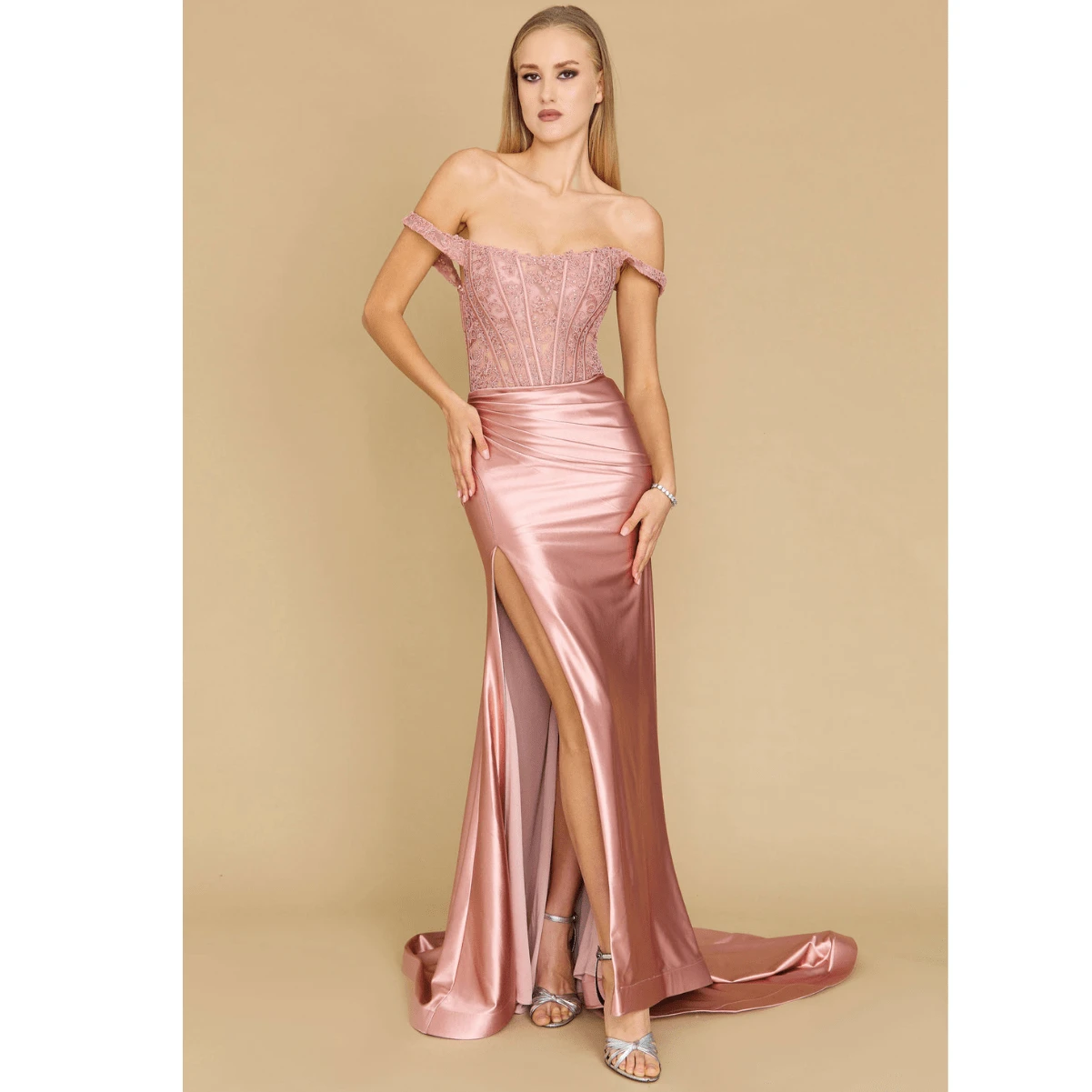 Dylan & Davids Long Corset Mermaid Prom Formal Dress Rose | SHEIN USA