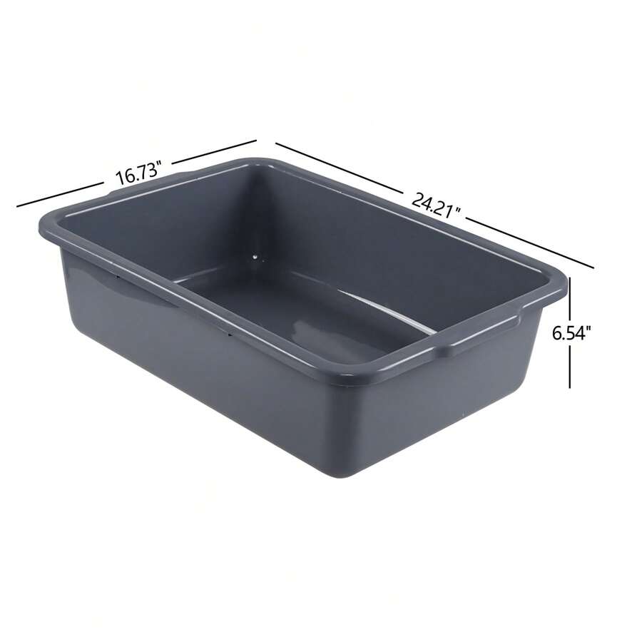 Anbers 4 Packs 32 L Large Commercial Bus Box, Plastic Bus Tubs For ...