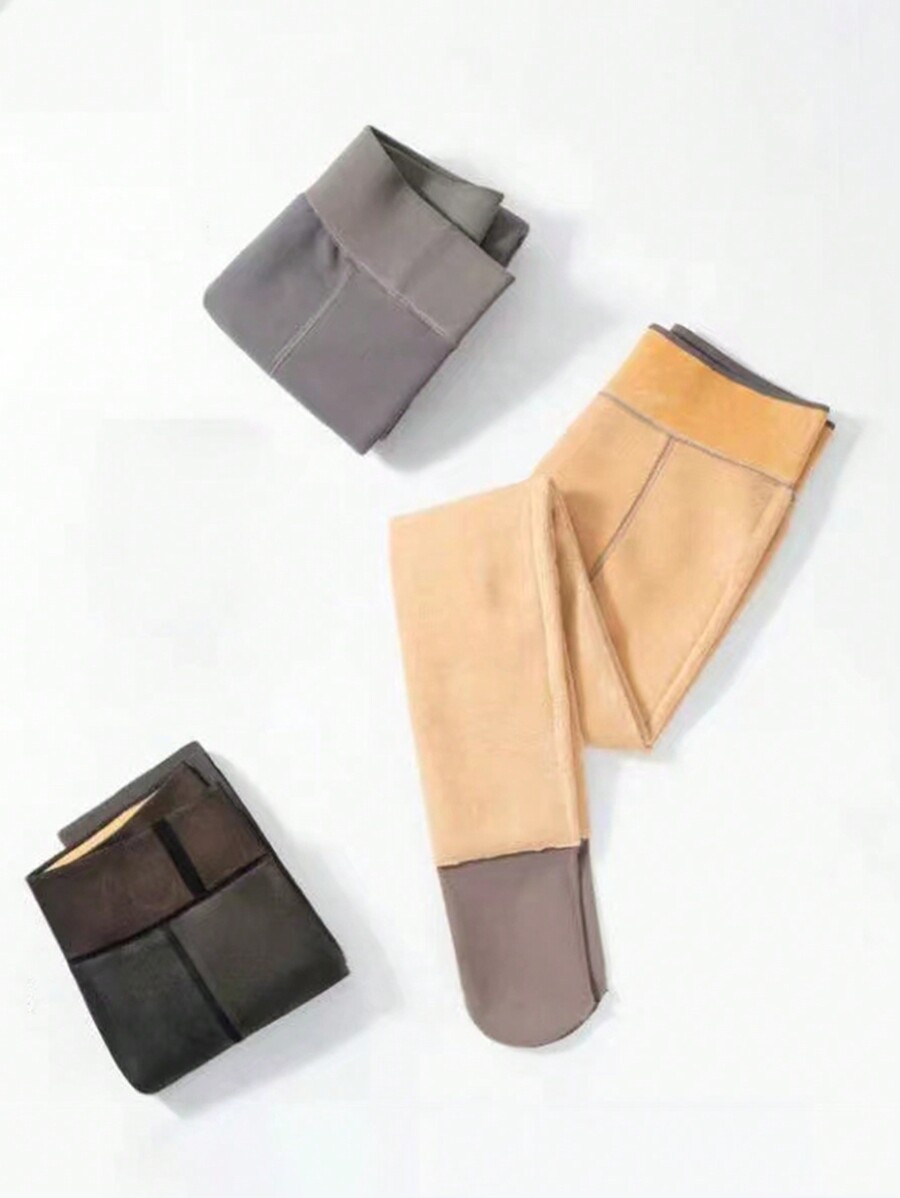 1pc Women's Plus Size Sheer Opaque Tights, Thick Warm Stirrup Pantyhose ...