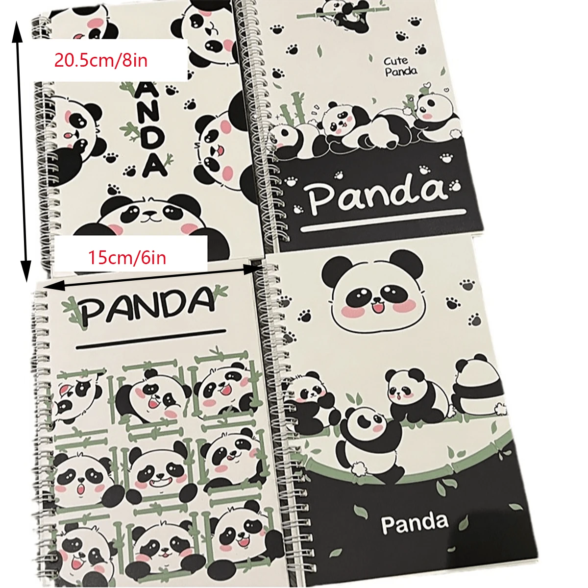 Little Panda Coil Book Ins Style High Value Thick Book Horizontal Line ...