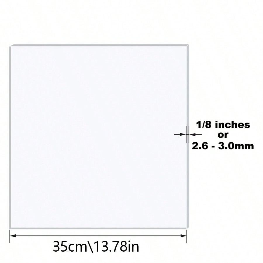 3-Piece Set Of 3mm Acrylic Transparent Board, Plastic Sheet, Color ...