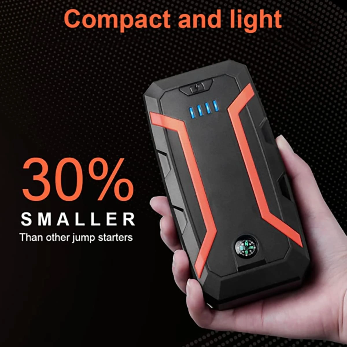 30000mah Car Jump Starter Pack 12V Booster Power Bank USB Battery ...