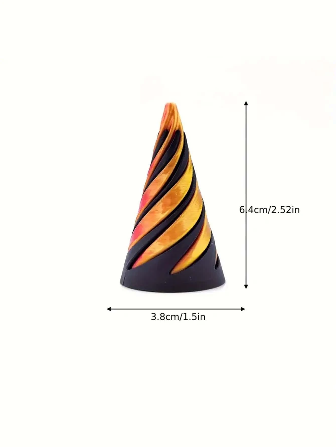 Classic Style Impossible Pyramid Sculpture, 3D Printed Twisted Cone ...