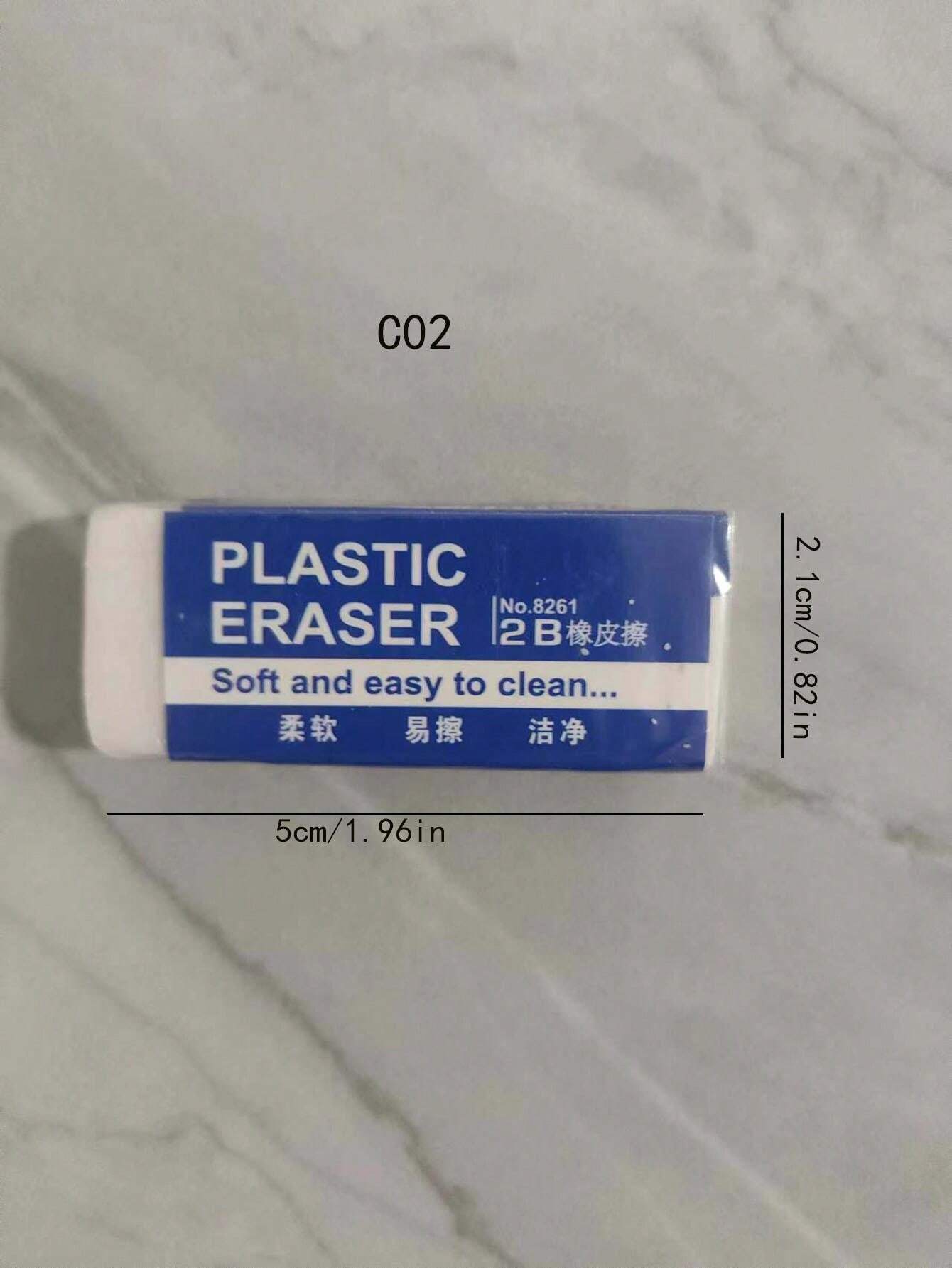 5pcs/10pcs/15pcs Simple Design Erasers For Students, Exam, Drawing ...