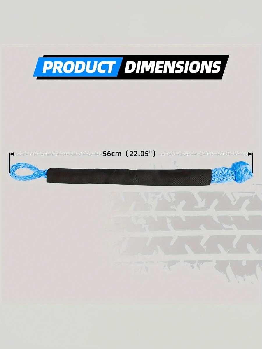 1pc Unbreakable Soft Shackle Tow Rope, Synthetic Soft Tow Chain ...