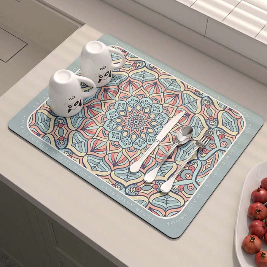 1pc Kitchen & Dining Silica Gel Heat Resistant Mat, Waterproof Table ...