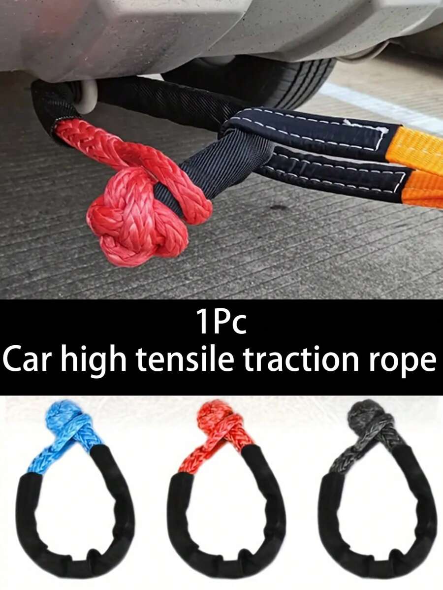 1pc Shatter-Resistant Synthetic Soft Tow Strap, Automotive Recovery Tow ...