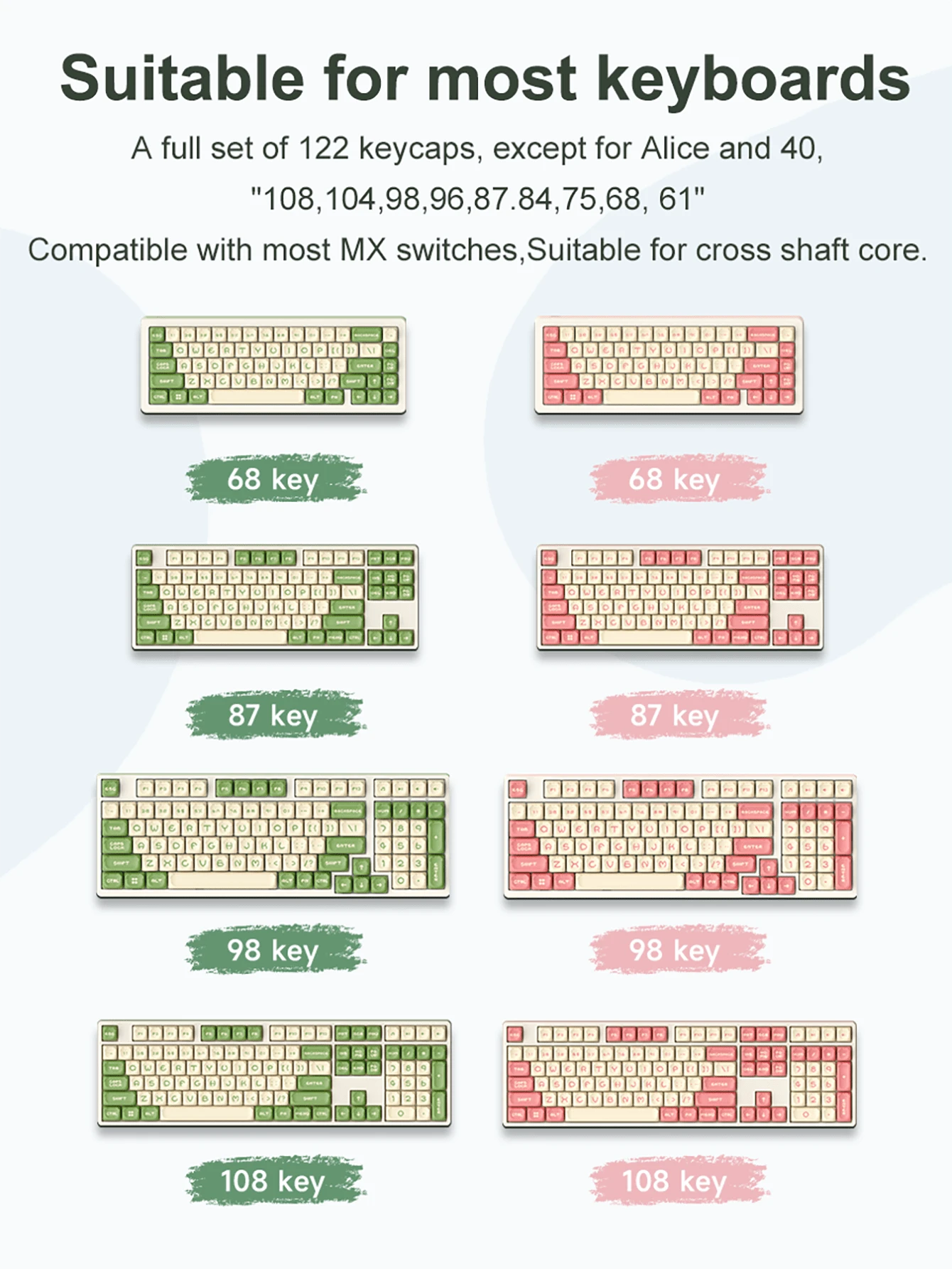 Akko Lemon Bear OEM Profile Double-Shot PBT Keycaps 122 Keys Keycap Set ...