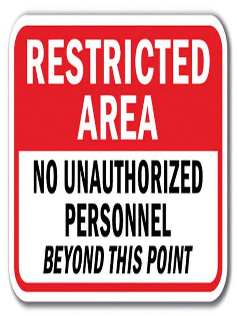 SignMission A-1218 Restricted Area - R No 12 X 18 In. Restricted Area ...