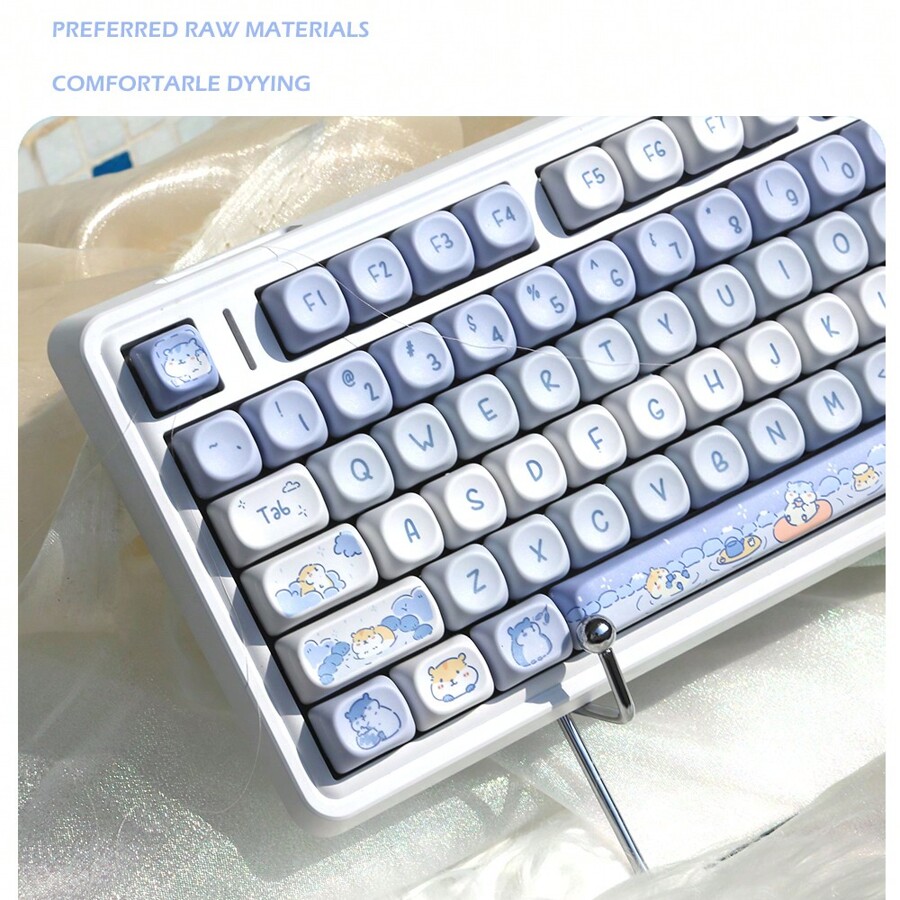 132 Key MOA Profile, PBT Keycaps, Blue Carton Mechanical Keyboard ...