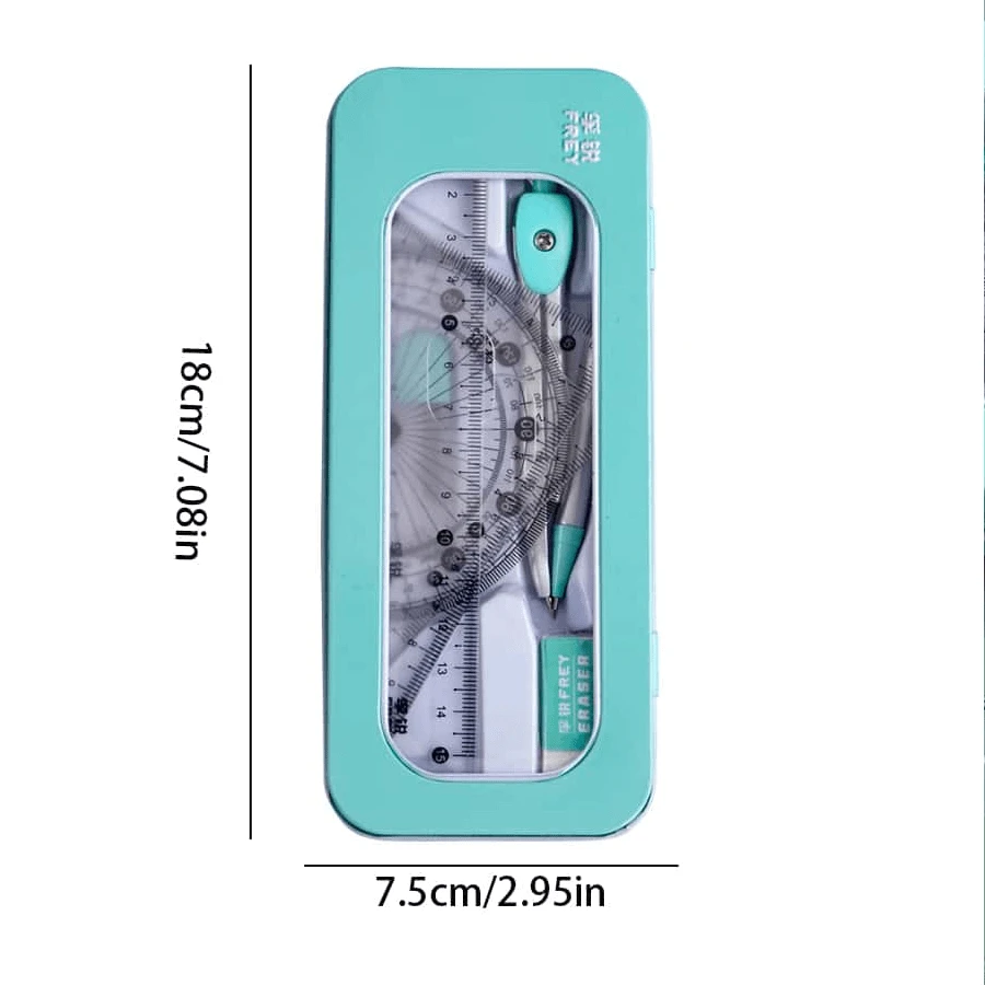 7pcs Compass, Ruler, Drawing Supplies Set For Students, Including ...