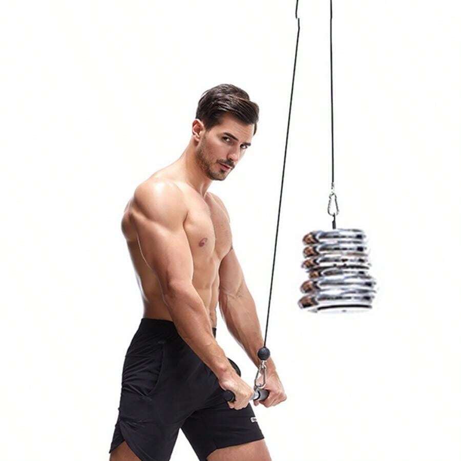 Triceps Rope Pulldown Cable Machine, Lat Pulldown Tower With Pulley ...