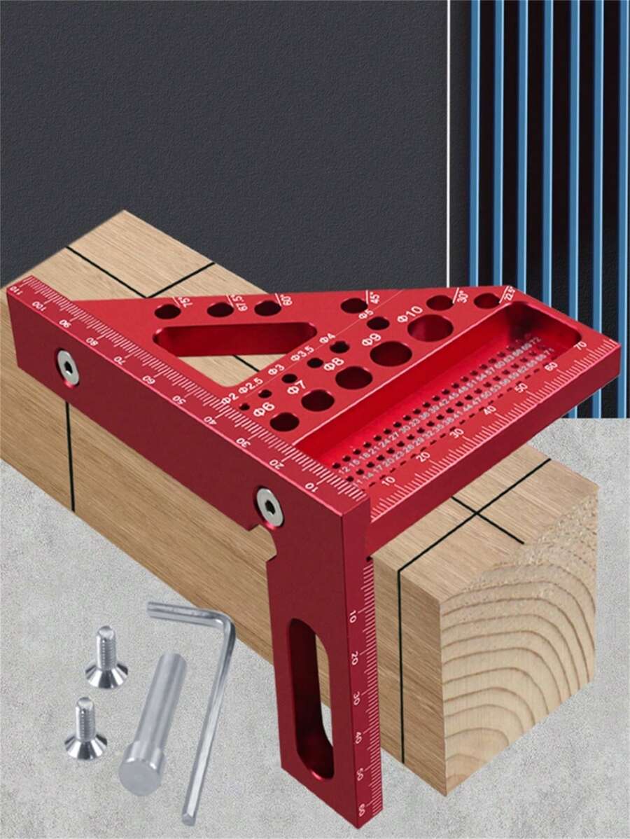 Aluminum Alloy Carpenter Triangular Ruler With Dowel, Right Angle Ruler ...