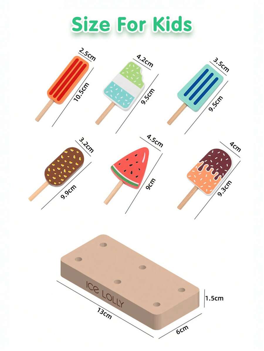 Wooden Simulation Ice Cream Artificial Popsicle Ice Cream Model Fake ...