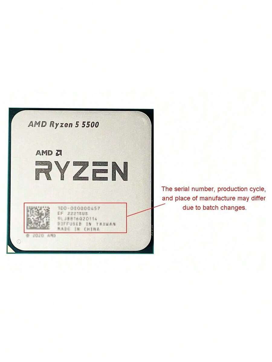 Ryzen™ 5 5500 6-Core, 12-Thread Gaming Desktop CPU Processor, AM4 Socket, Without Heat Sink Fan ...
