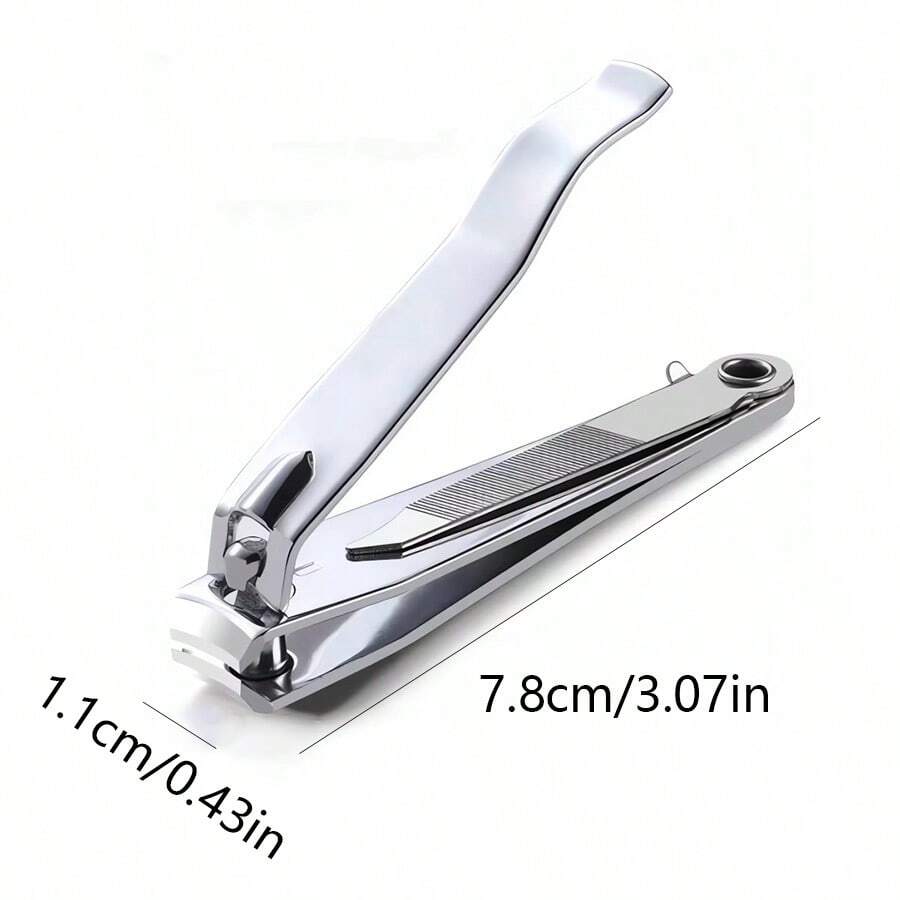1pc Extra Large Stainless Steel Nail Clipper With Nail File, Nail ...