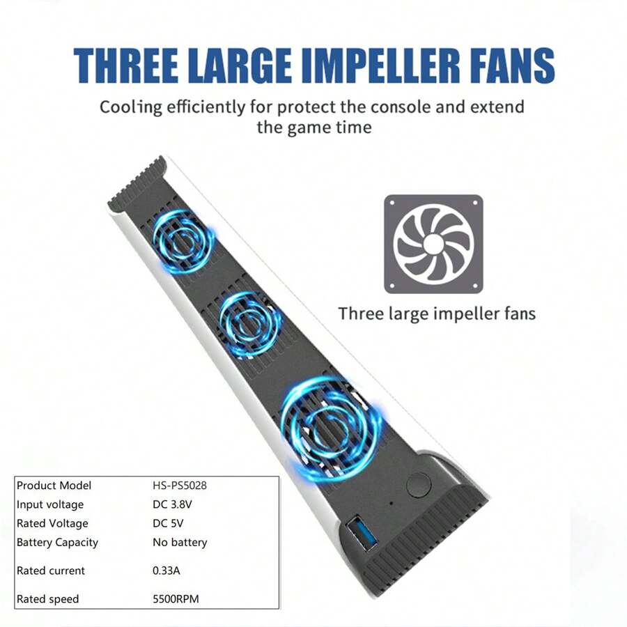 TOPWOLF Cheaper Price PS5 USB COOLING FAN Compatible With PS5 CONSOLE ...