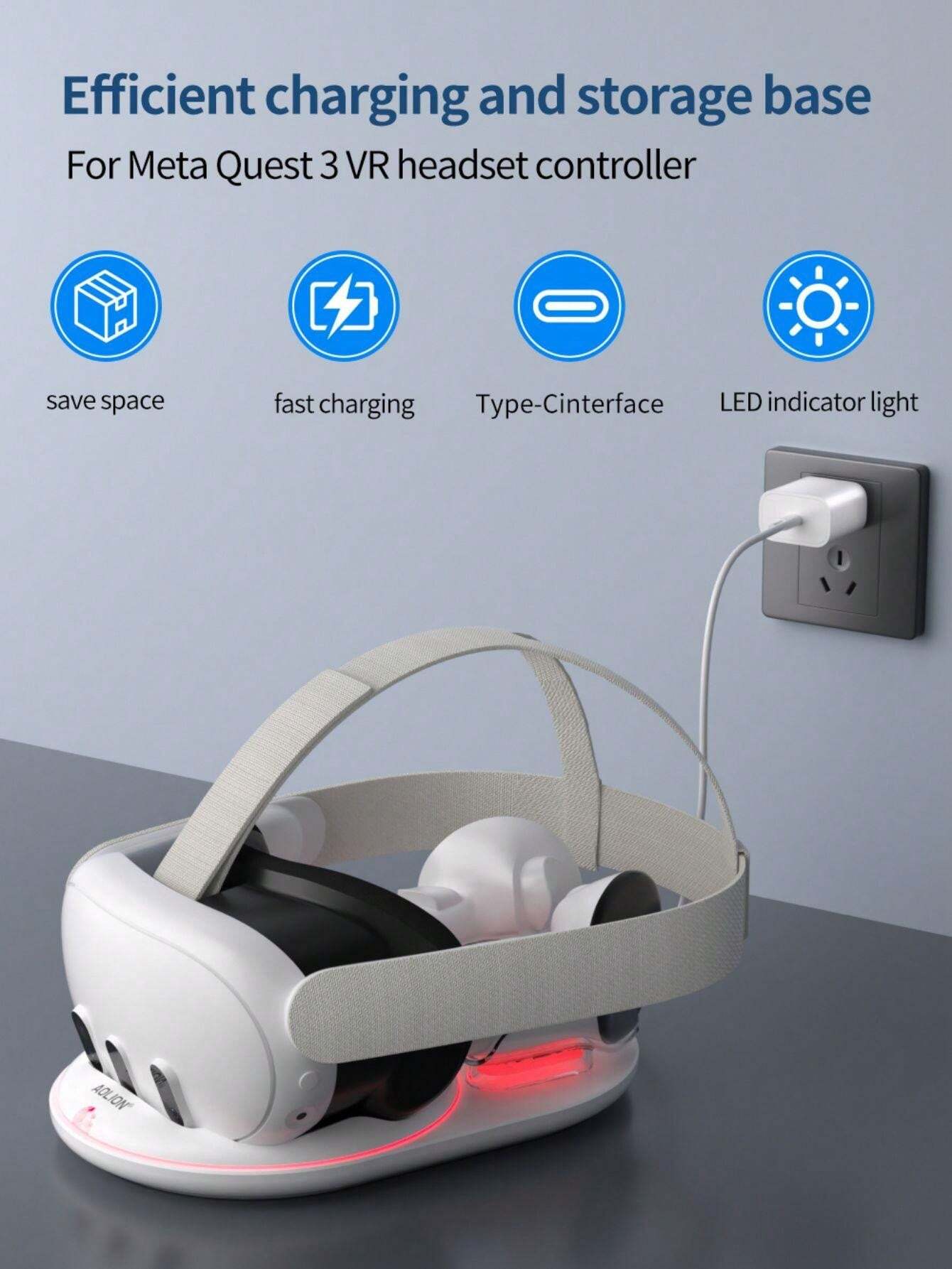 Stacja ładująca do zestawu słuchawkowego Oculus Quest 3 VR stacja ...