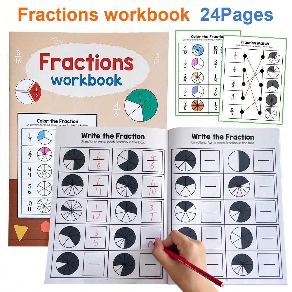 2nd Grade Math Workbook For Mastering Fractions Essential Math Skills ...