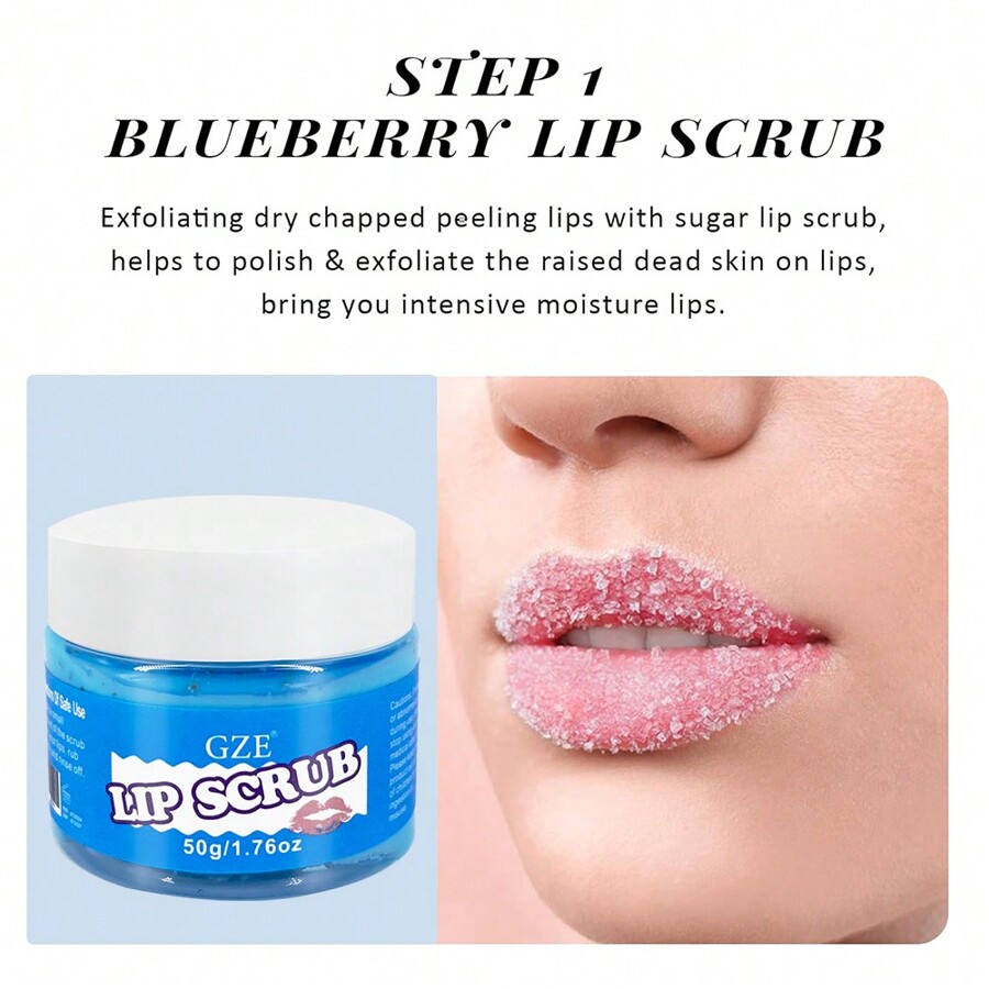 Exfoliante de labios GZE - Tratamiento de cuidado labial exfoliante e hidratante con ...