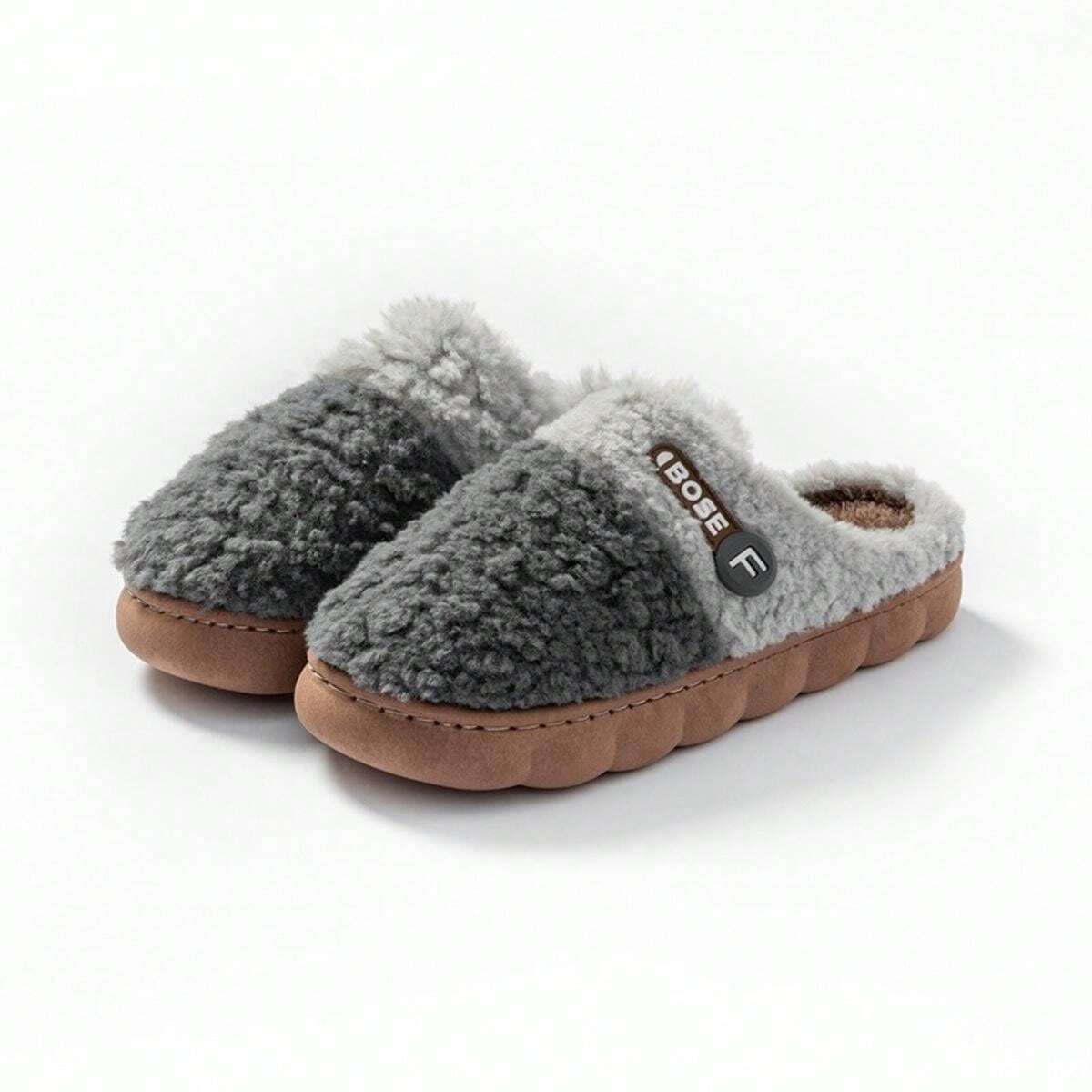 Thick Sole "Stepping In Poop" Feeling Slippers, Warm Furry Indoor House ...
