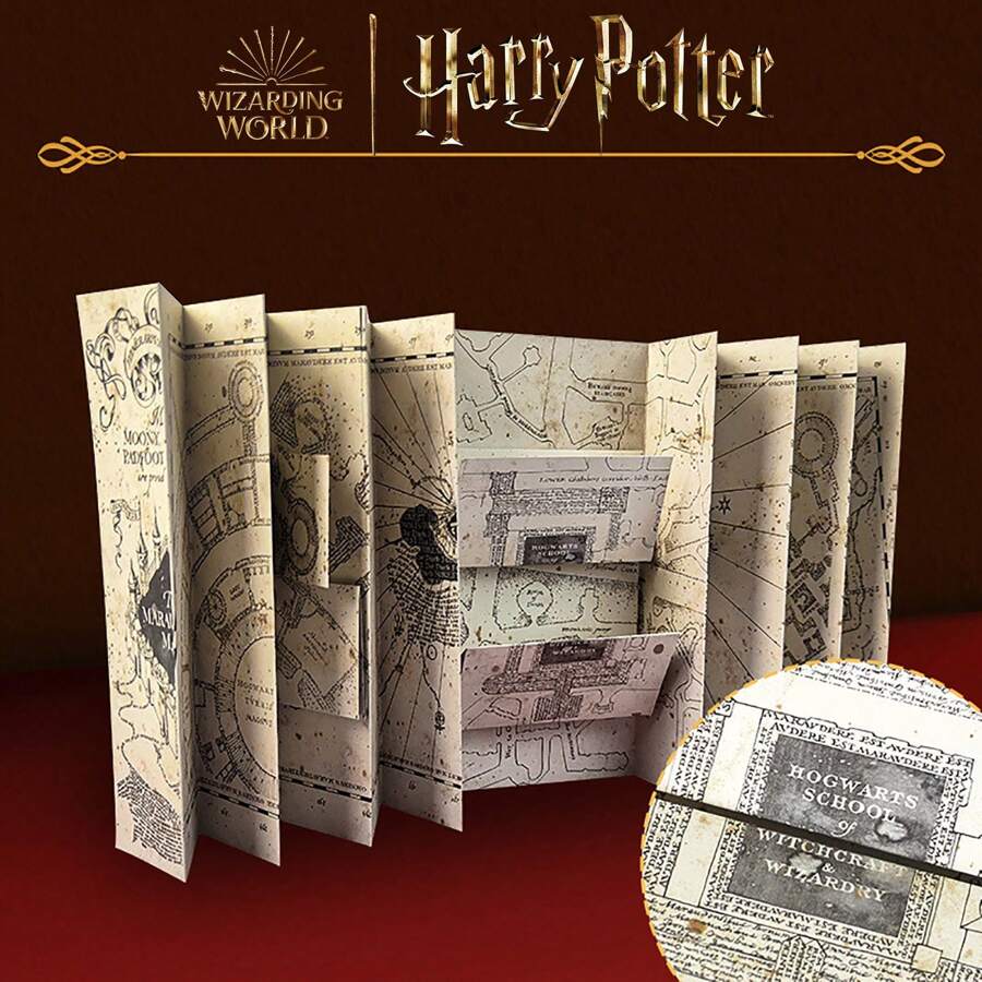 Harry Potter 1pc Marauder's Map,Aesthetic COSPLAY Prop,Magic Treasure ...