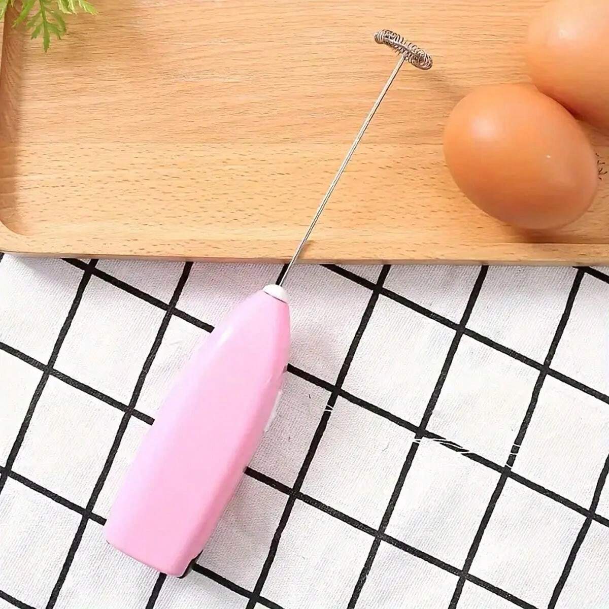 Stainless Steel Handheld Milk Frother & Egg Beater - Portable Battery ...