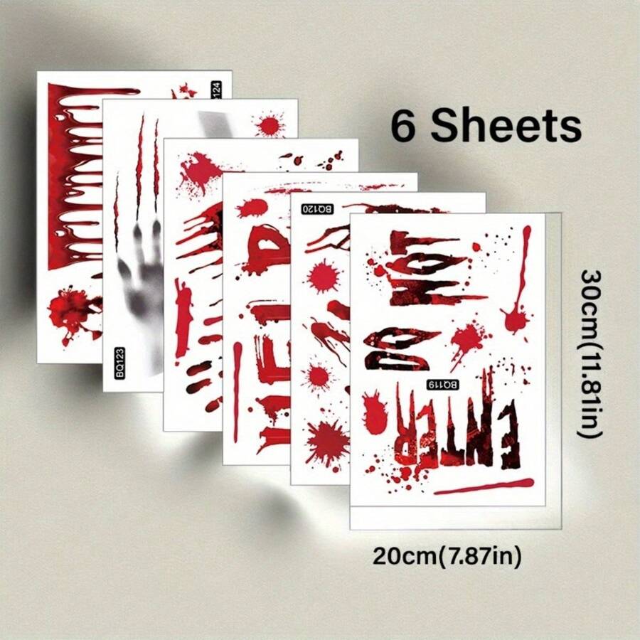 Halloween Horror Party Decoration Set – 6-Piece Bloody Terrifying Ghost ...