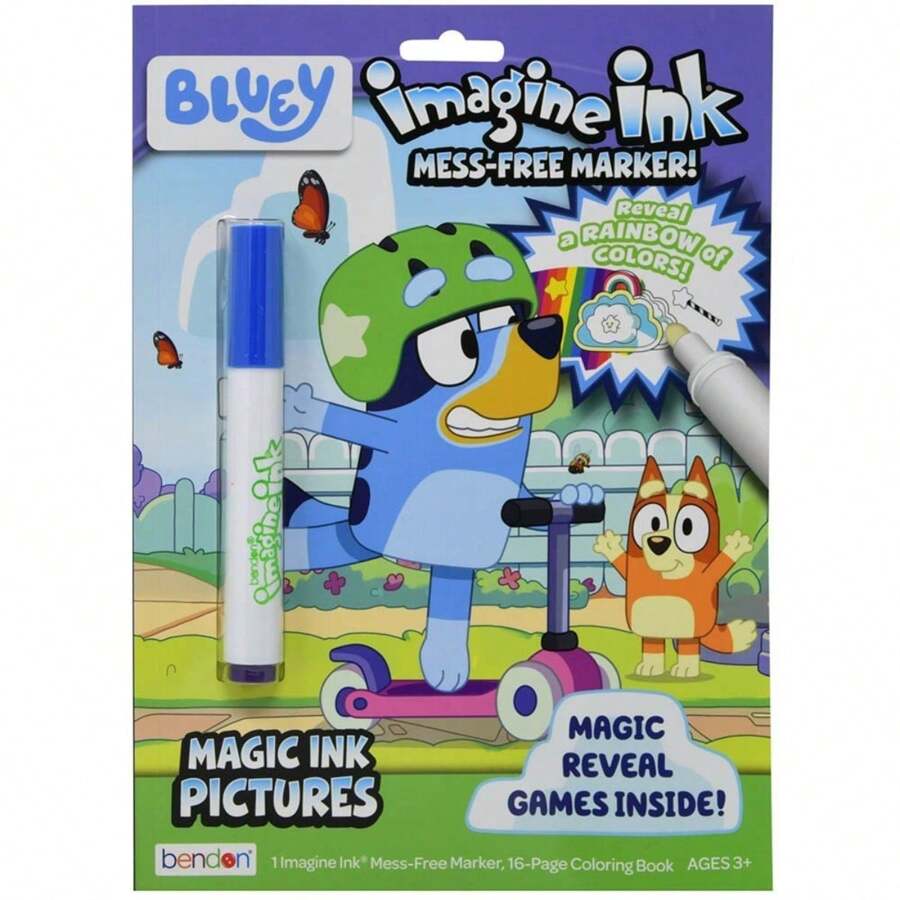 Bluey Imagine Ink Magic Ink Pictures Activity Coloring Book (Version 2 ...