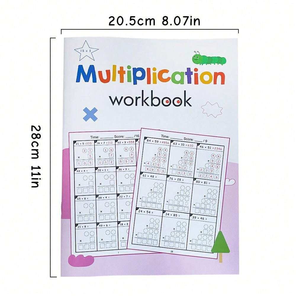 Cuaderno de práctica de multiplicación de un dígito y dos dígitos ...