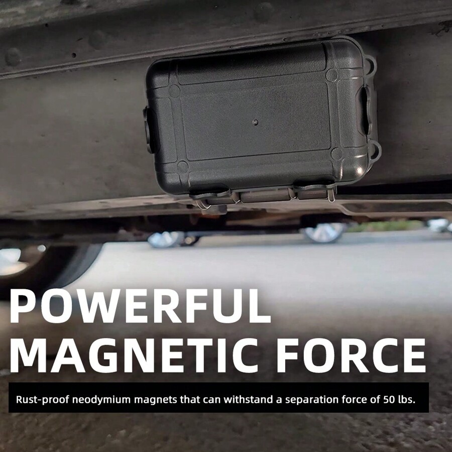 Magnetic Key Holder Waterproof Magnetic Stash Box For GPS Trackers Hide ...