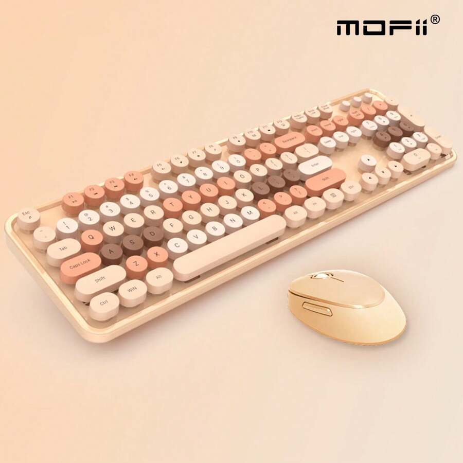 Mofii Mofii Sweet Mixed Color Keyboard Mouse Combo Set Punk Style