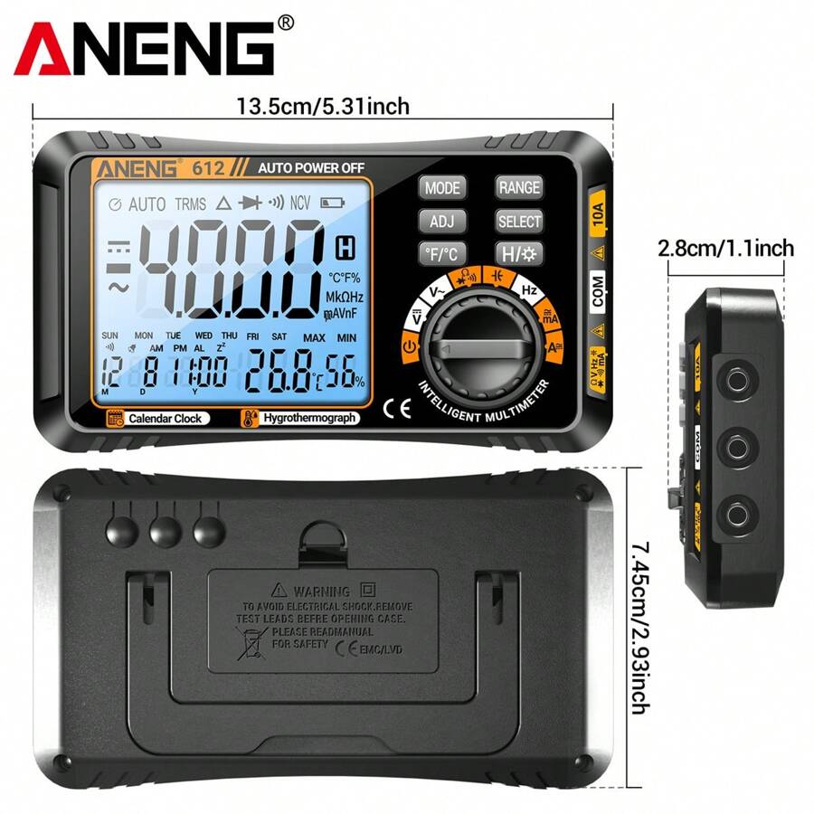 ANENG 612 Smart Multimeter Real-Time Power-Off Measuring Tester AC ...
