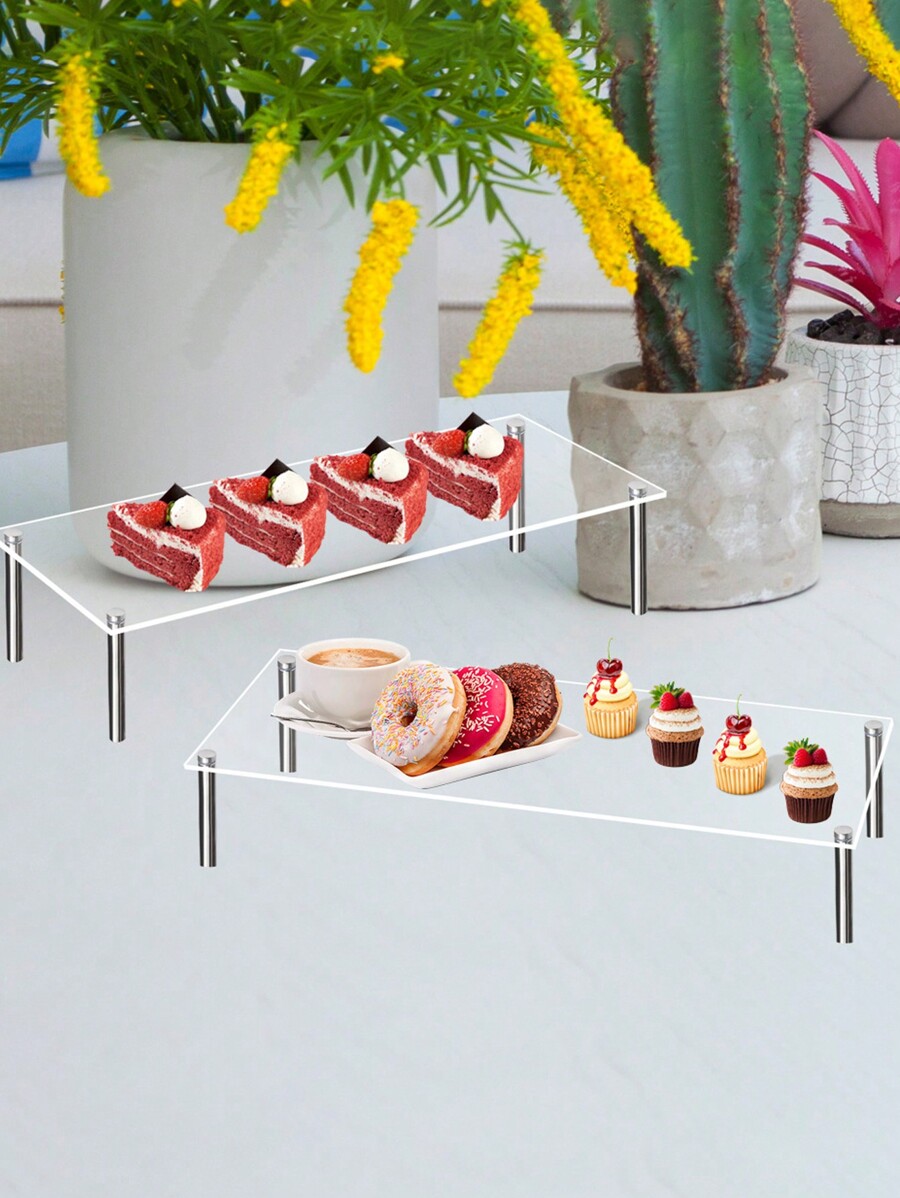 1PC Transparent Acrylic Cupcake Stand Hand Puppet Display Stand Wedding ...