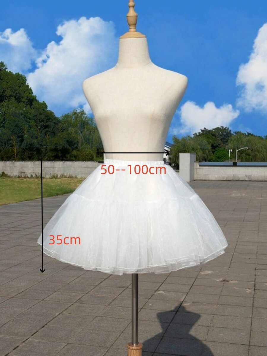 4-Layer Lace Petticoat Skirt, Organza Cloud Crinoline Underskirt ...