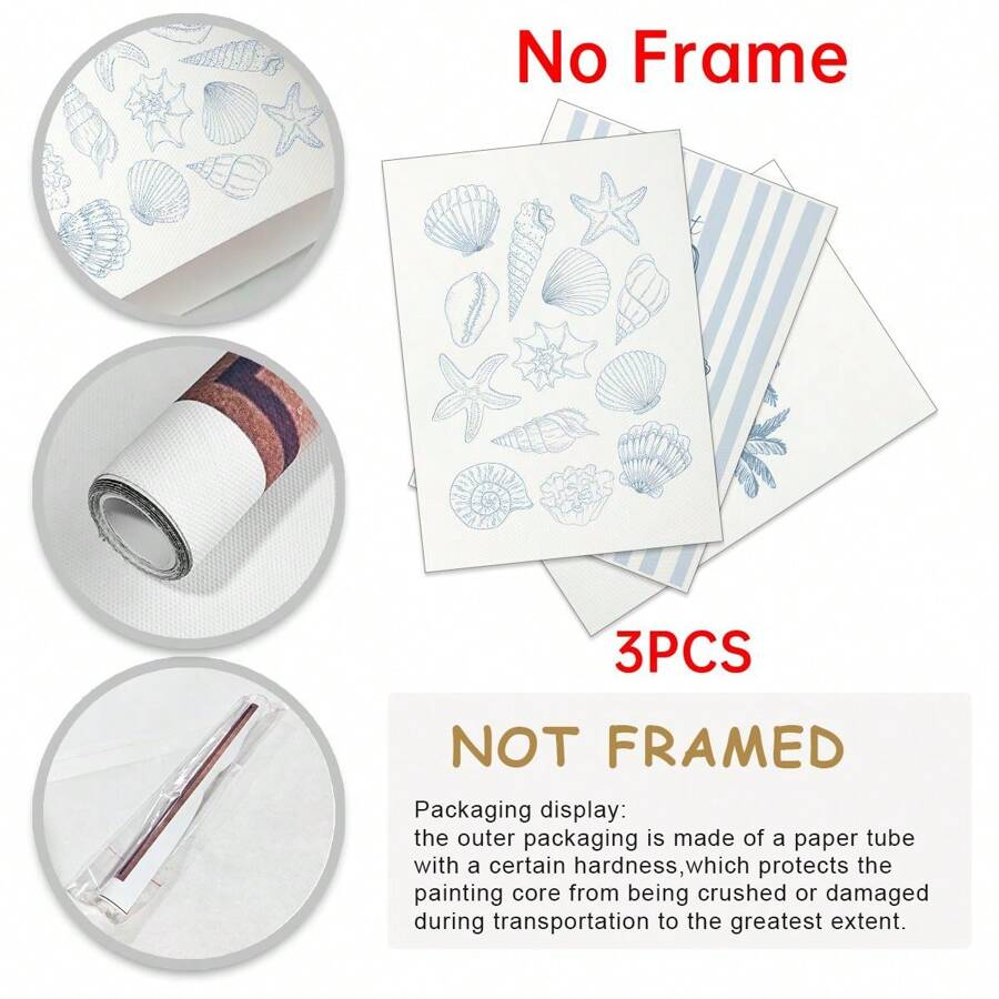Coastal Wall Set 3 Pieces/Set, Coastal Aesthetics, Beach Printing ...