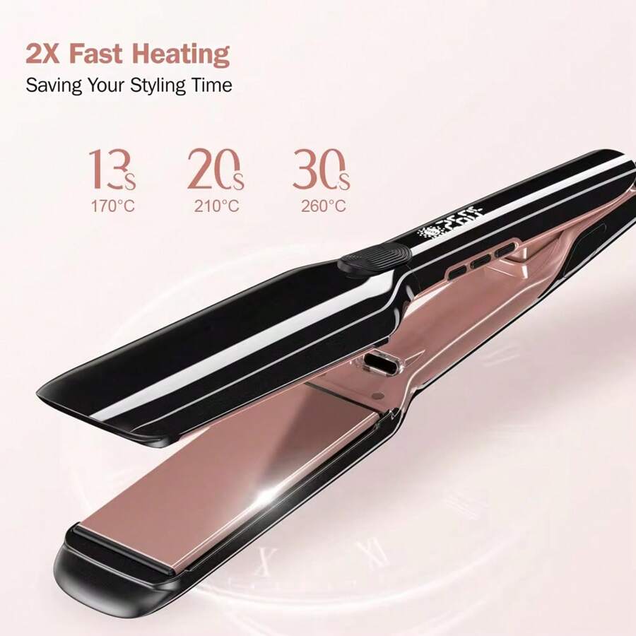 Hair Straightener 260°C Ionic Hair Flat Irons Ceramic Coating Plate Straightening Iron ...