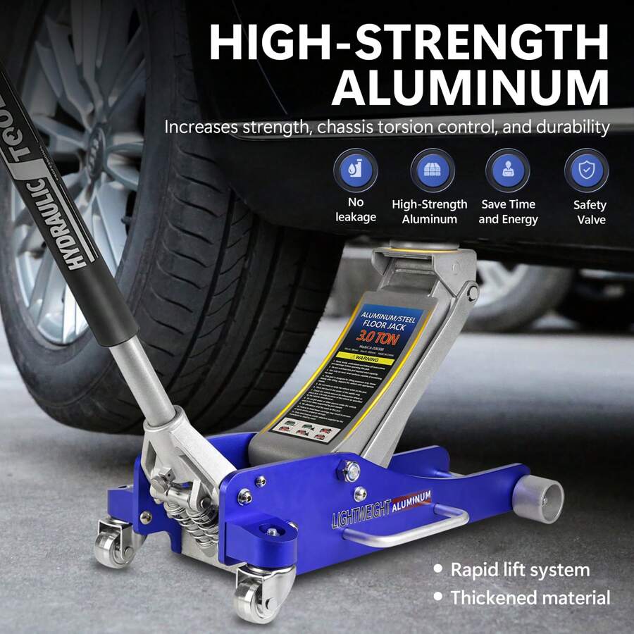 TONEIDER Low Profile Quick Rise Aluminum And Steel Hydraulic Floor Jack ...