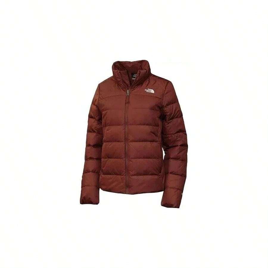 The North Face Flare II NF0A55XB Puffer Jacket Womens Brick Red Full ...
