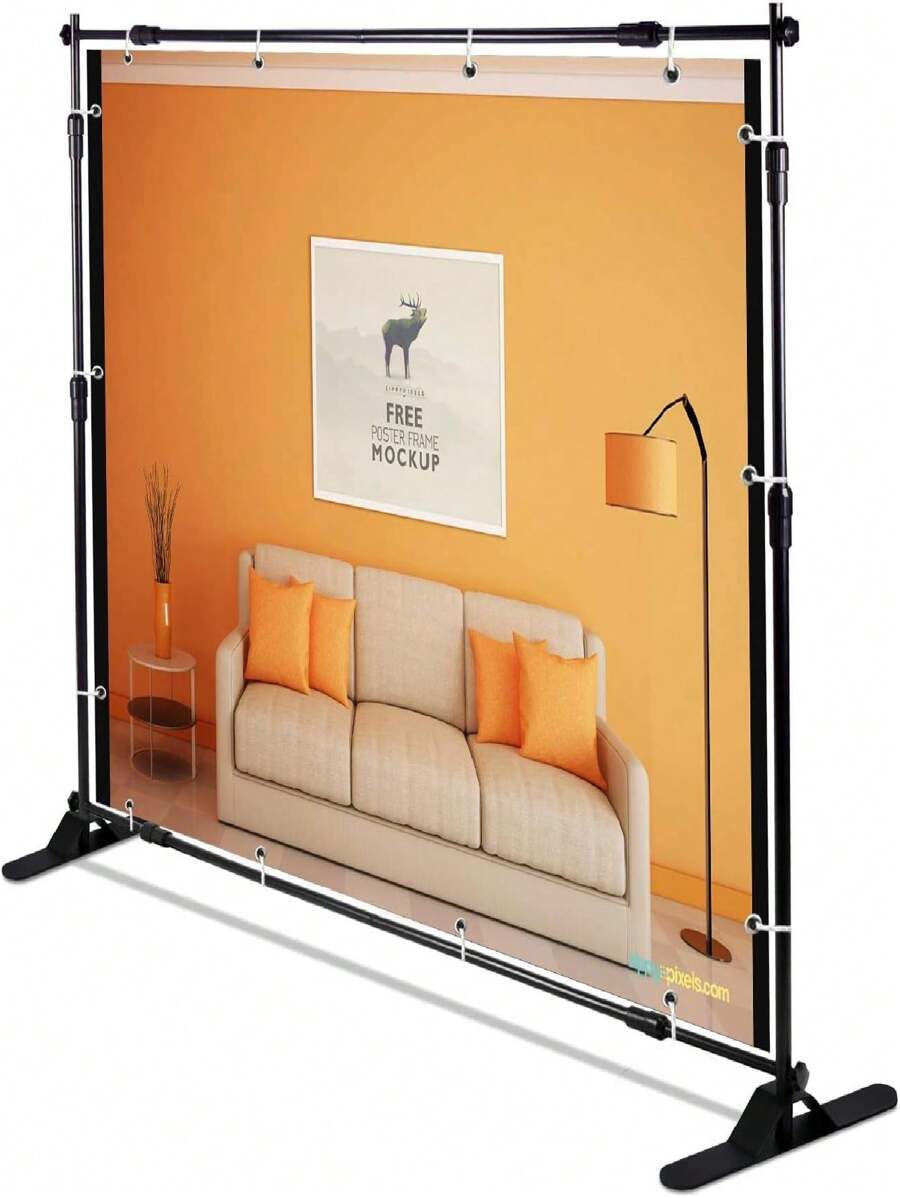 10 X 8 Ft Heavy Duty Backdrop Banner Stand Kit, Adjustable Photography ...