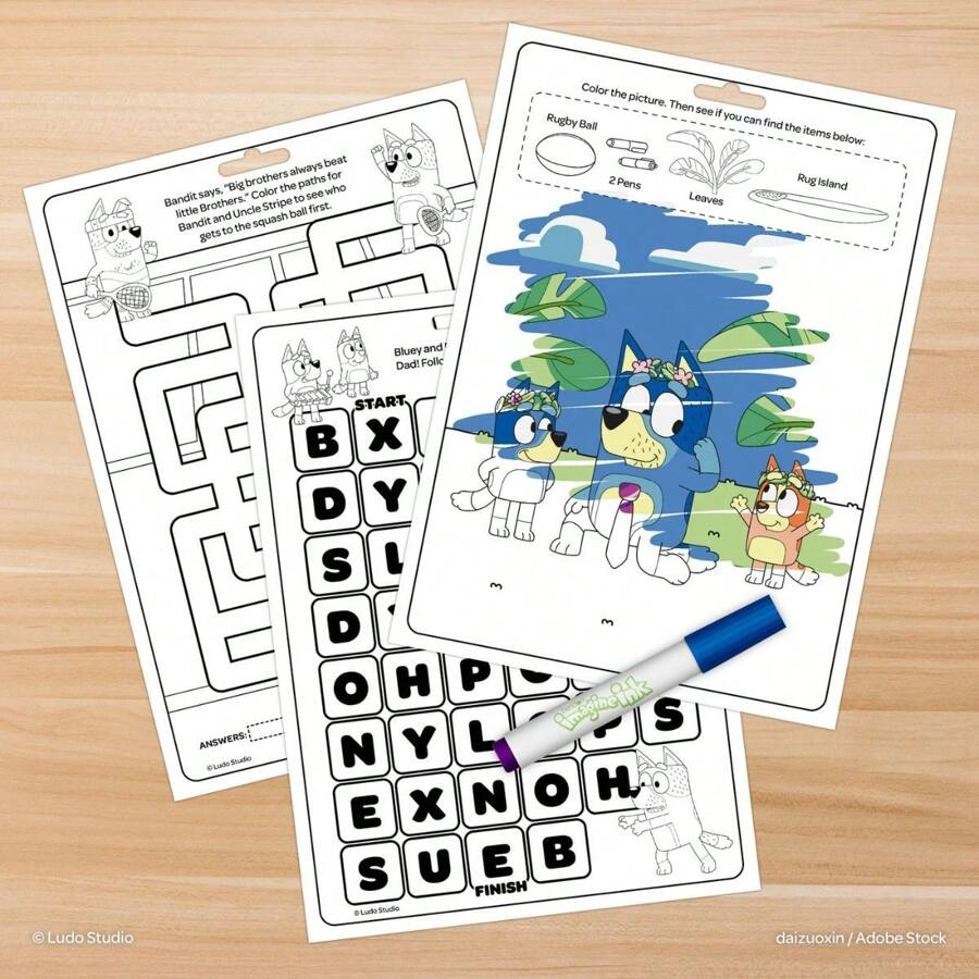 Bluey Imagine Ink Magic Ink Pictures Activity Coloring Book (Version 2 ...