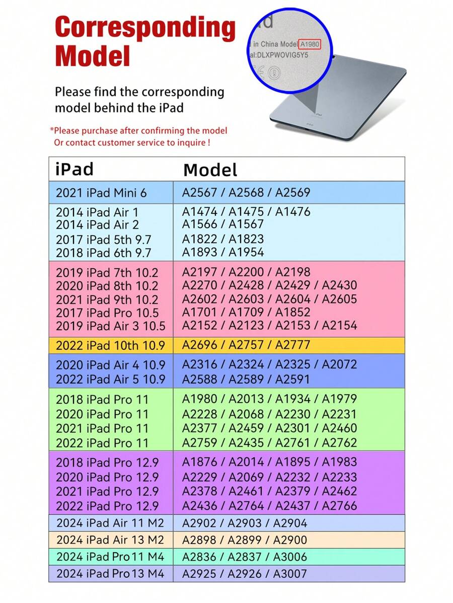 DANYCASE Transparent Acrylic 360 Rotate Case Compatible With Ipad A16 ...