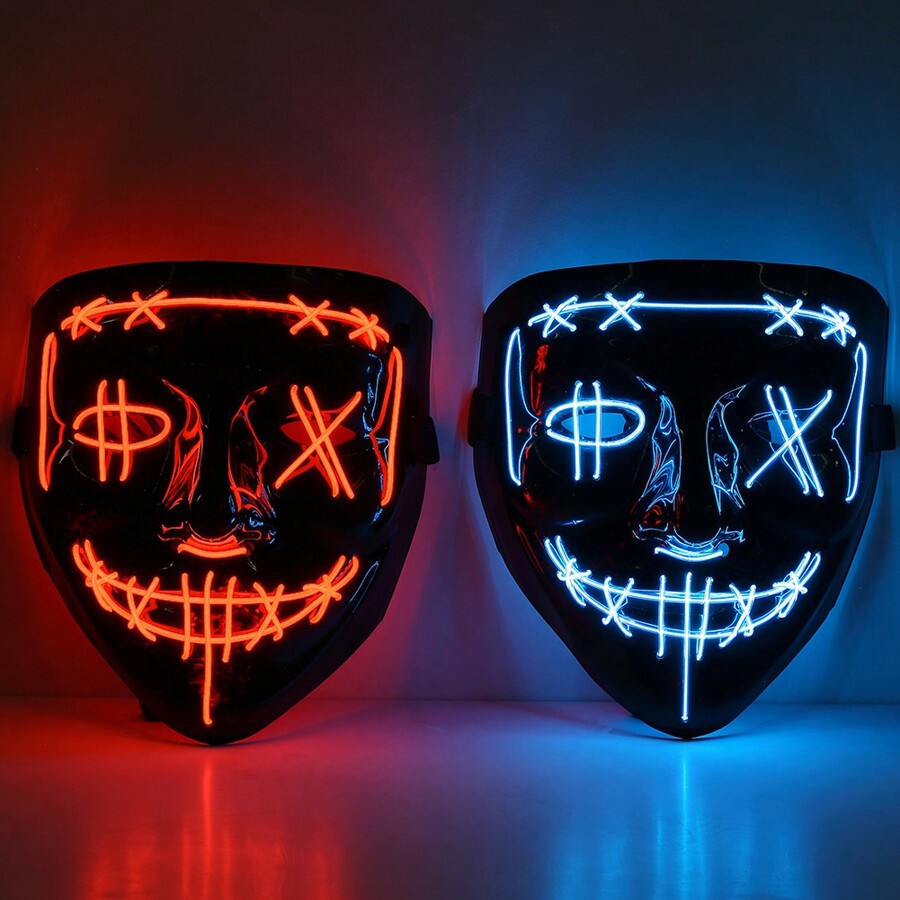 Halloween LED Mask, Light Up Mask (4 Pack), Scary Mask For Festival ...