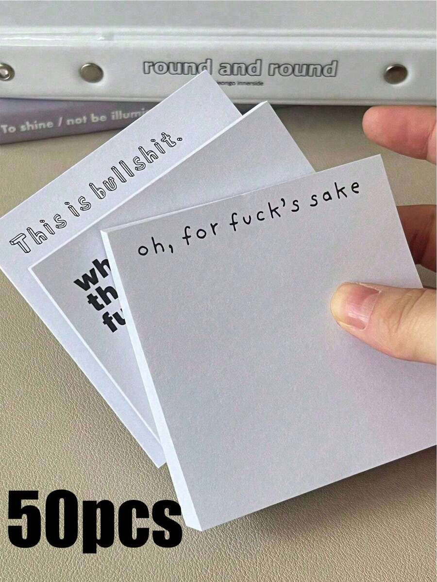 50pcs Fun Sticky Note Notebook, Suitable For Memo, Note-Taking, School ...