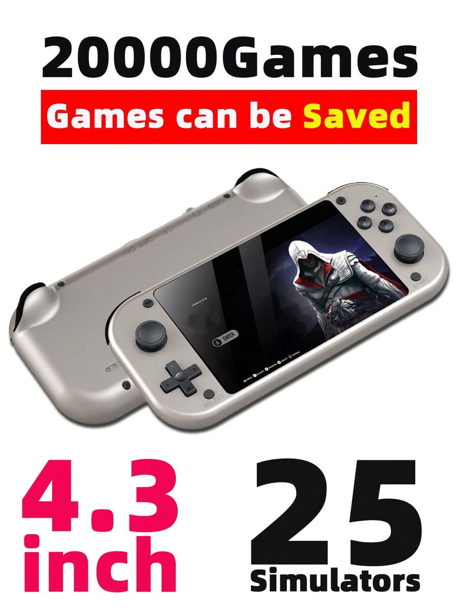 1 pièce Console de jeu portable avec un écran de 4,3 pouces, console de ...