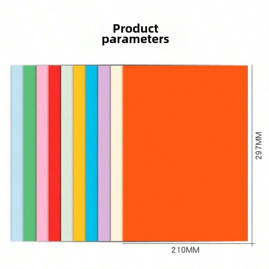 70g Colorful Printed Paper, A4 Fluorescent Copy Paper, 10 Colors ...