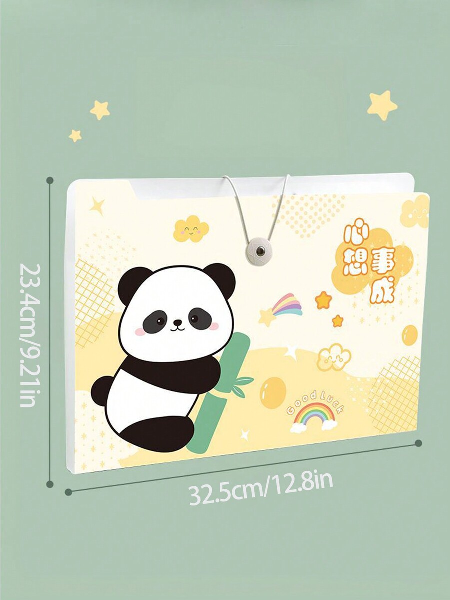 Panda File Folder, A4 File Organiser Plastic Folders With 12 Pockets ...